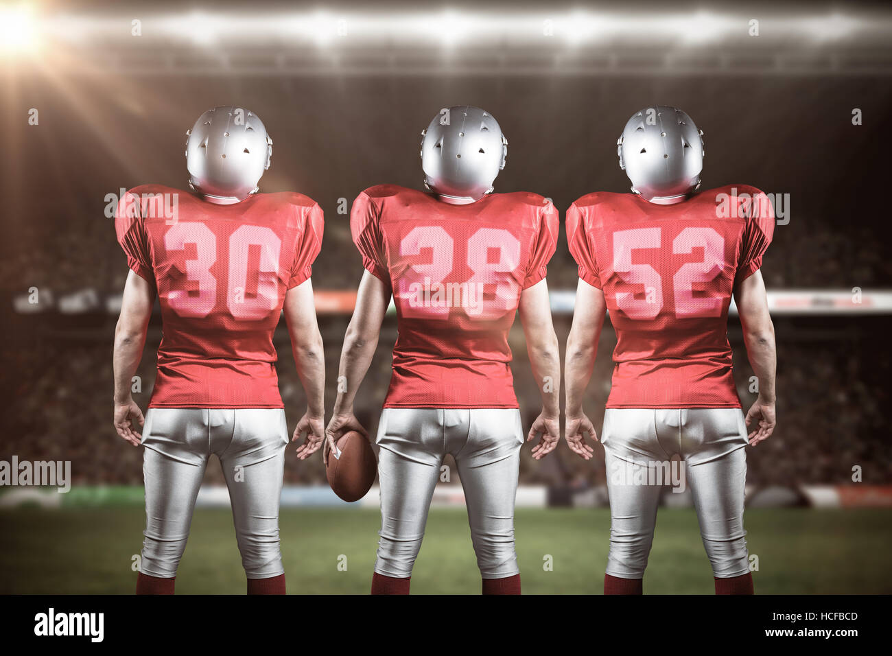 Composite image of american football team 3D Stock Photo - Alamy