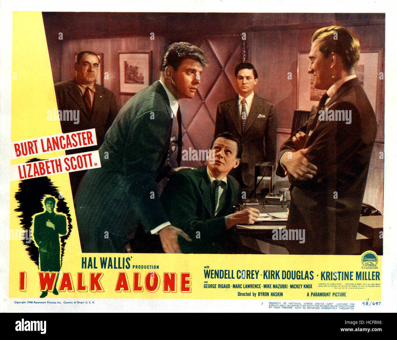 I WALK ALONE, Burt Lancaster, Wendell Corey, Kirk Douglas, 1948 Stock Photo - Alamy
