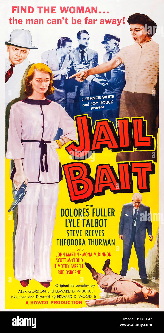 JAIL BAIT, top l-r: Lyle Talbot, Theodora Thurman, Clancy Malone ...