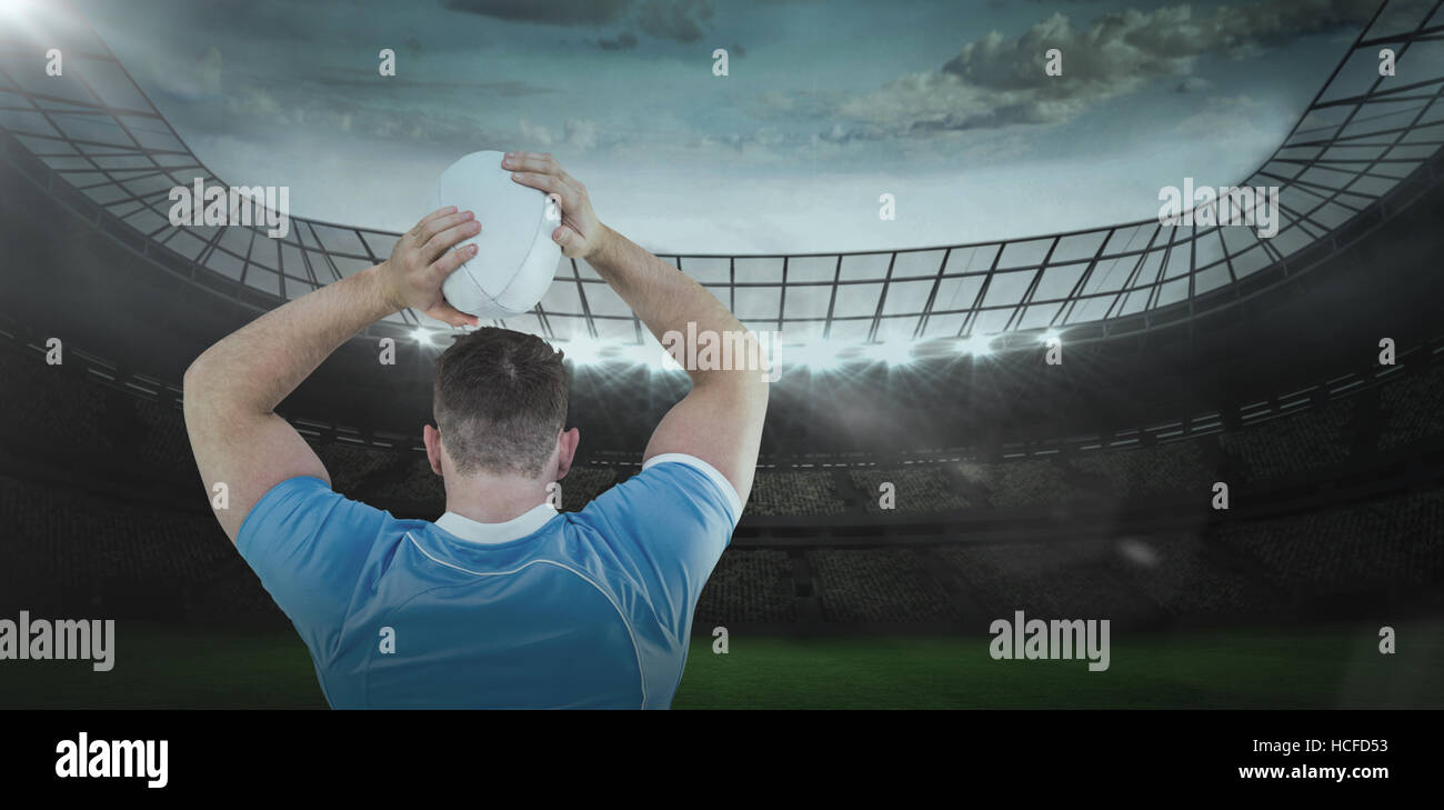 Digital composite rugby player throwing hi-res stock photography and ...