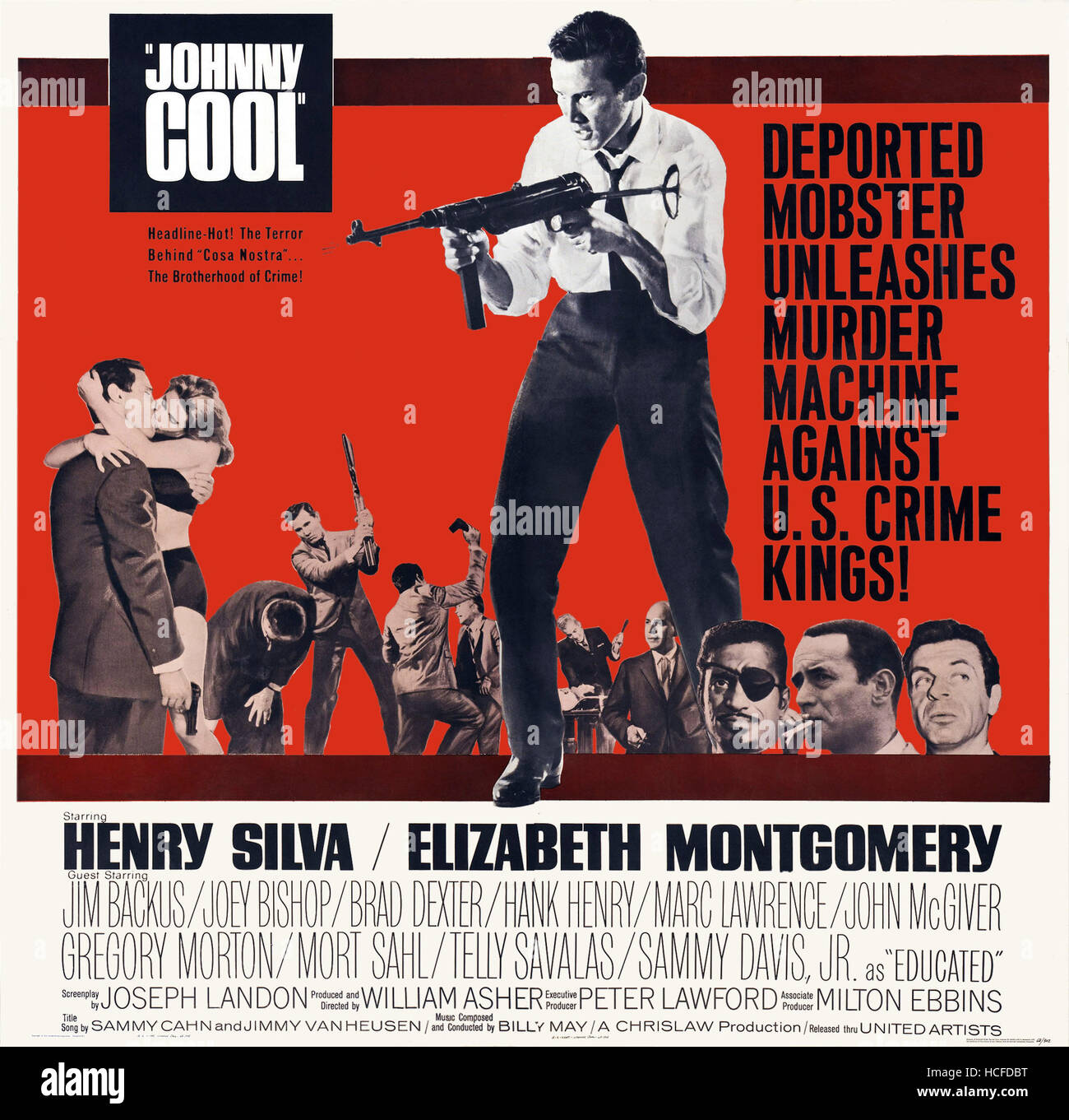 JOHNNY COOL, US poster art, second left: Elizabeth Montgomery; center ...