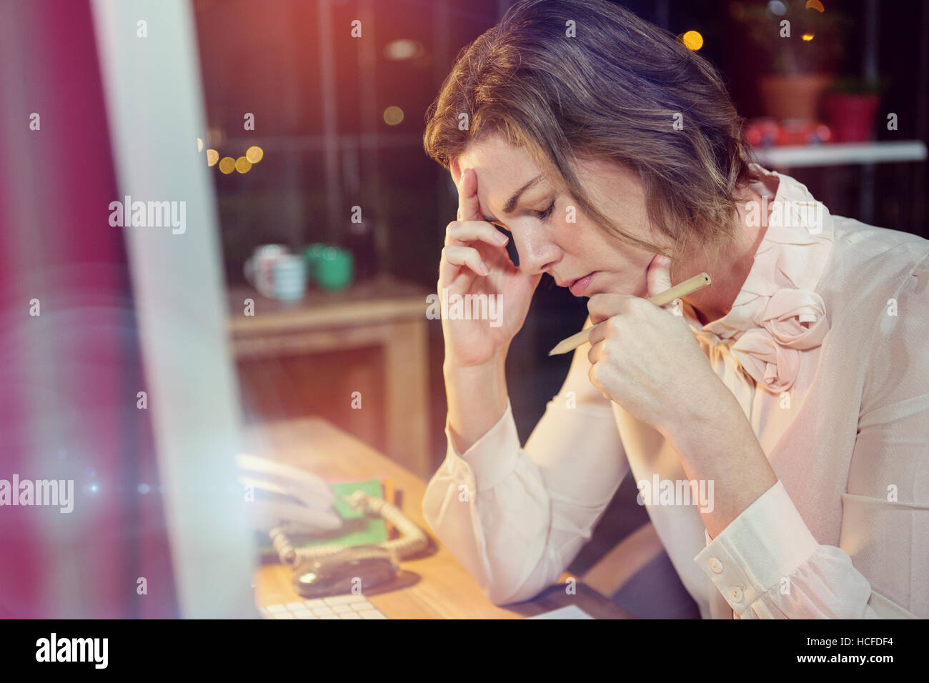 Sitting stressed hi-res stock photography and images - Alamy