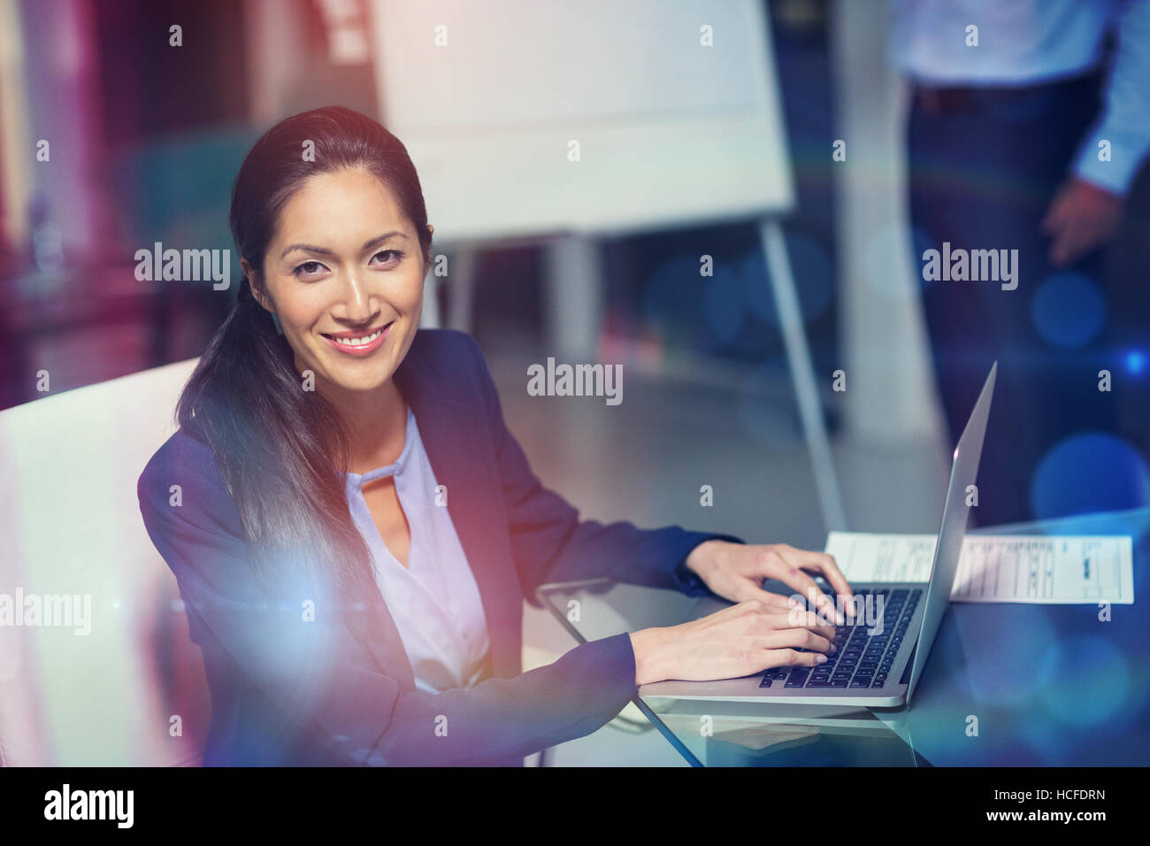 Portrait businesswoman working laptop hi-res stock photography and ...