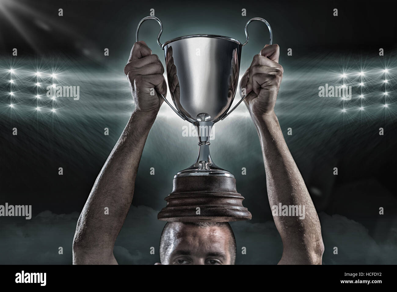 Lifting trophy rugby hi-res stock photography and images - Alamy