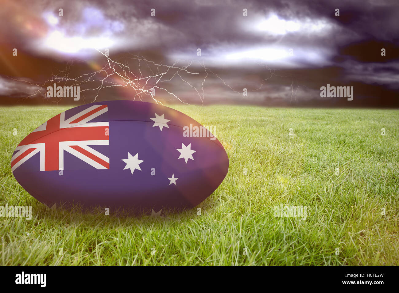 Composite image of australia rugby ball Stock Photo - Alamy