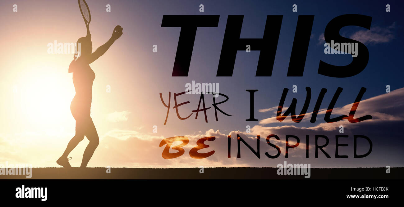 Composite image of this year i will be inspired Stock Photo - Alamy