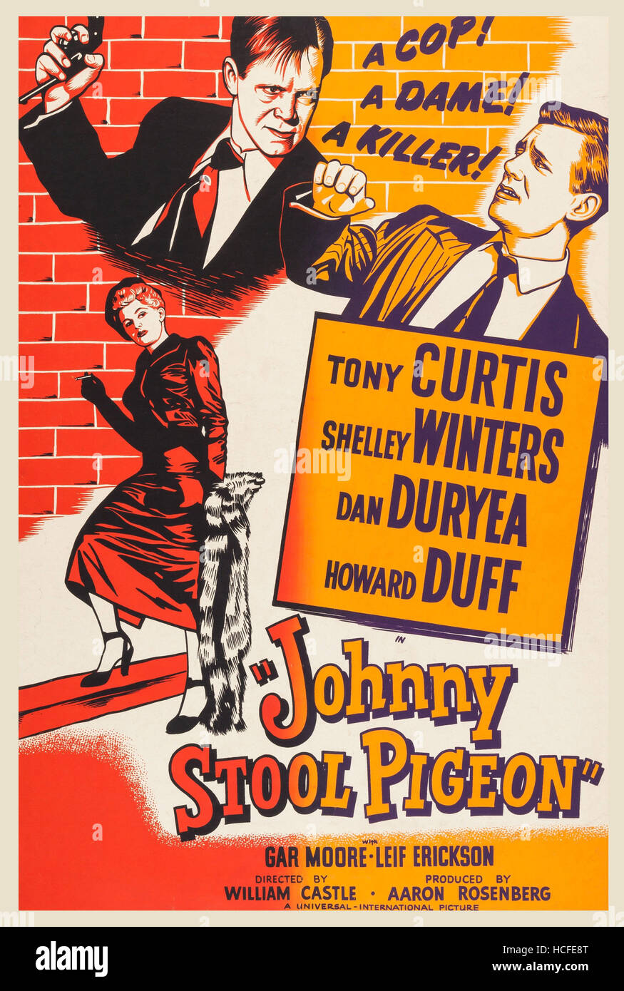 JOHNNY STOOL PIGEON, US poster art, from left: Shelley Winters, Dan ...