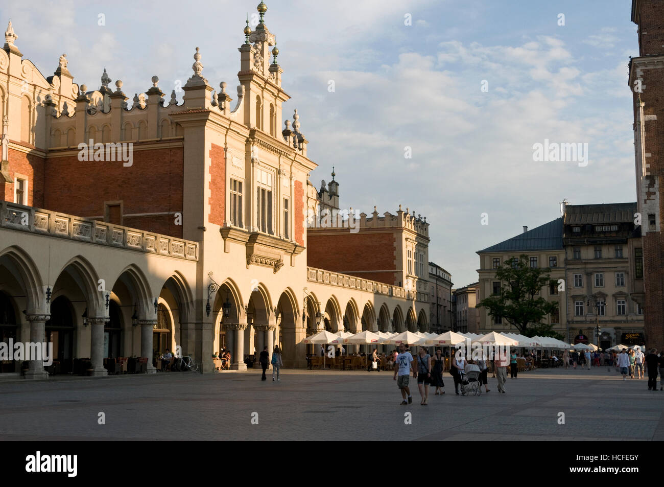 The Renaissance Sukiennice. (Cloth Hall) bathed in early evening ...