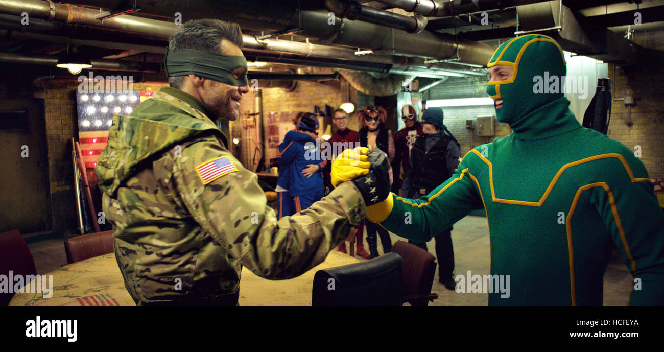 KICK-ASS 2, from left: Jim Carrey, Aaron Taylor-Johnson, 2013 ...