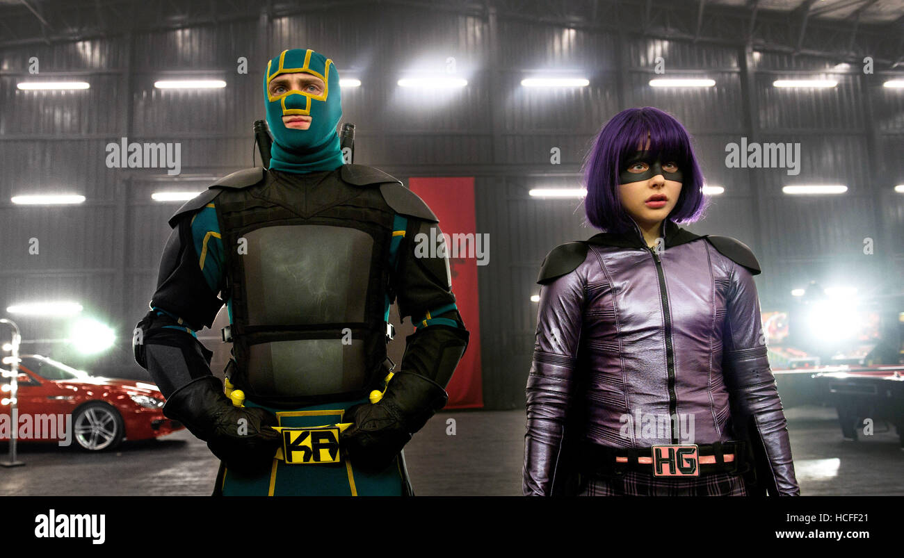 Kick Ass 2 L R Aaron Taylor Johnson Chloe Grace Moretz 2013 Ph