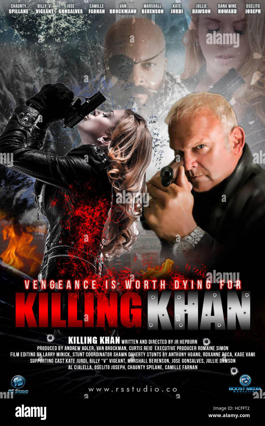 KILLING KHAN, international poster art, Chaunty Spilane (kissing gun ...