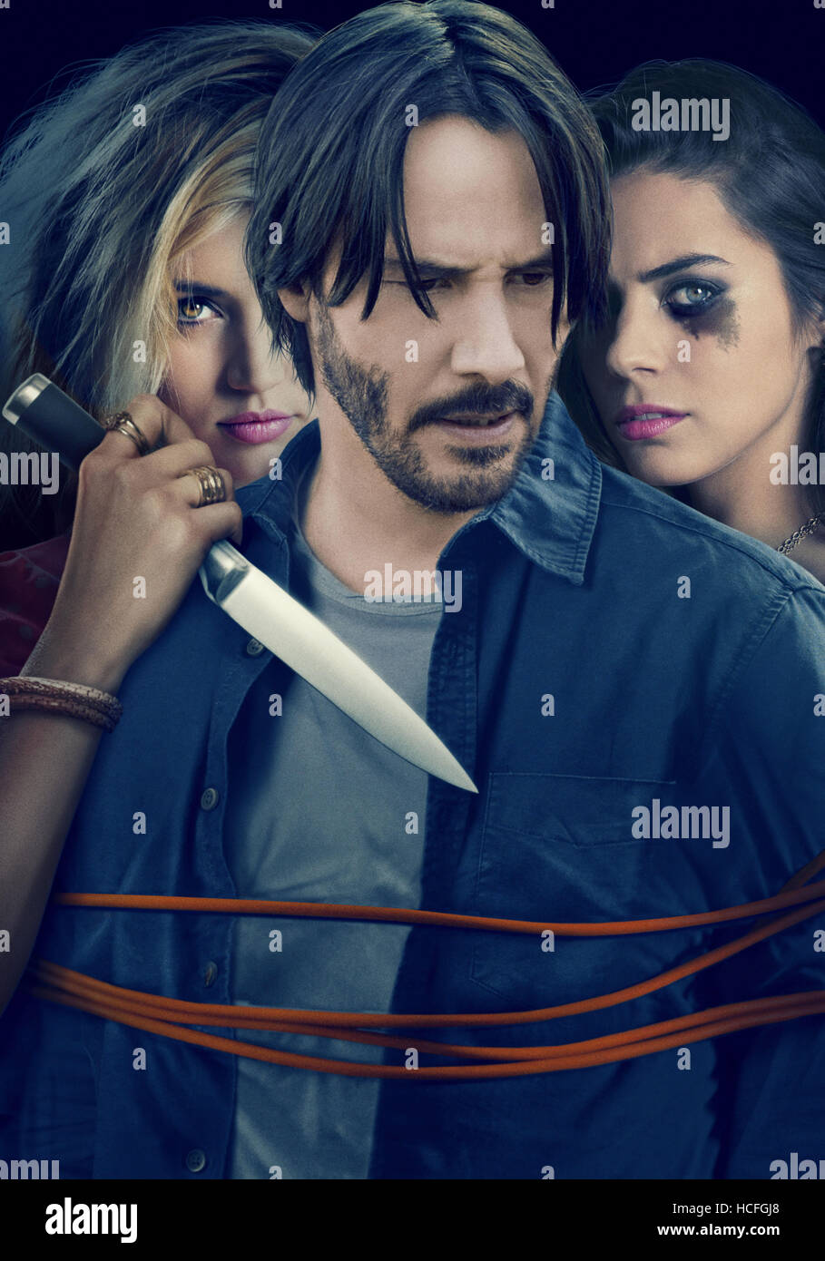 KNOCK KNOCK, key art, from left: Ana de Armas, Keanu Reeves, Lorenza ...