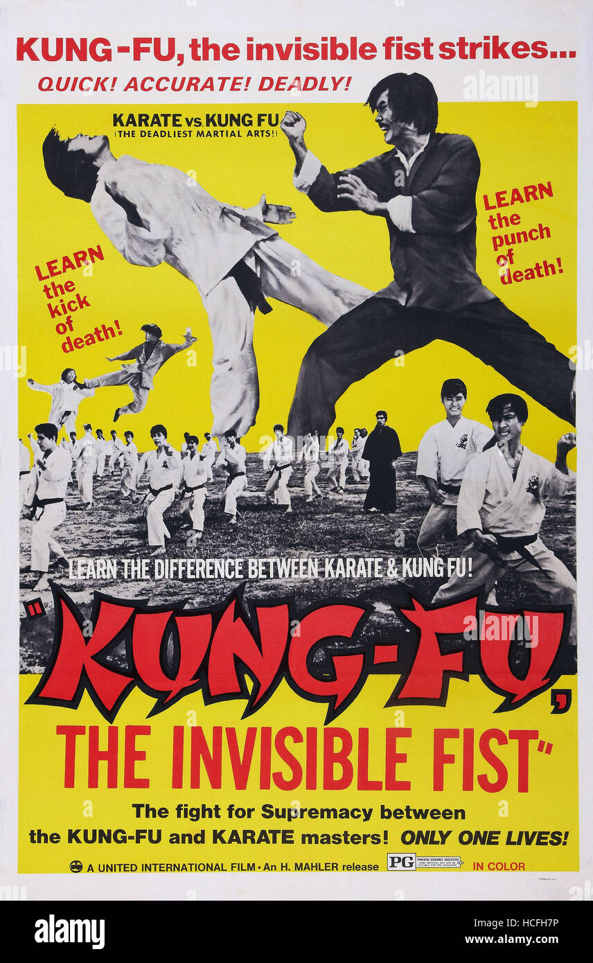 KUNG-FU, THE INVISIBLE FIST, US poster art, ca. 1974 Stock Photo - Alamy