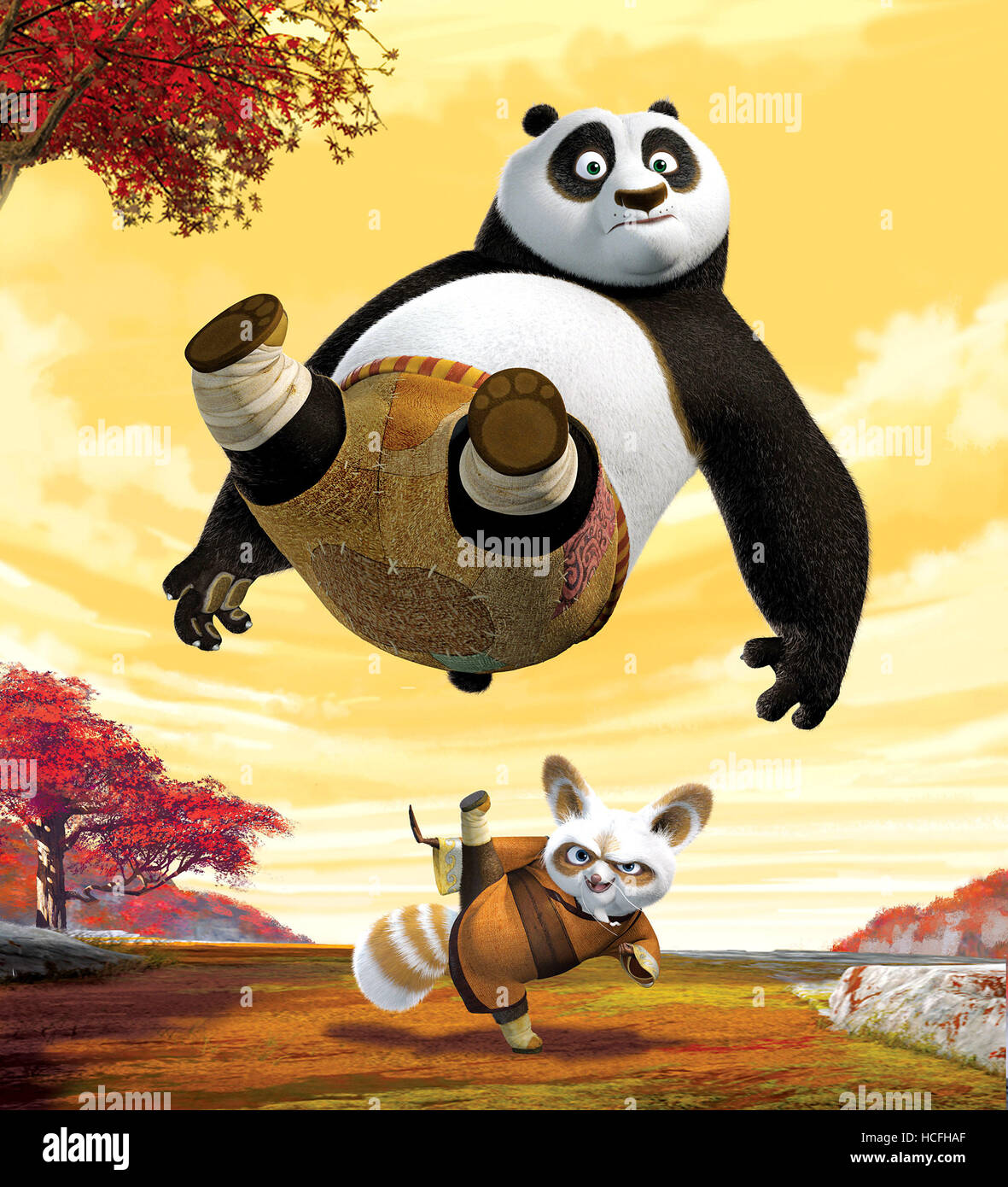 KUNG FU PANDA, Po the Panda (voice: Jack Black), Shifu (voice: Dustin ...