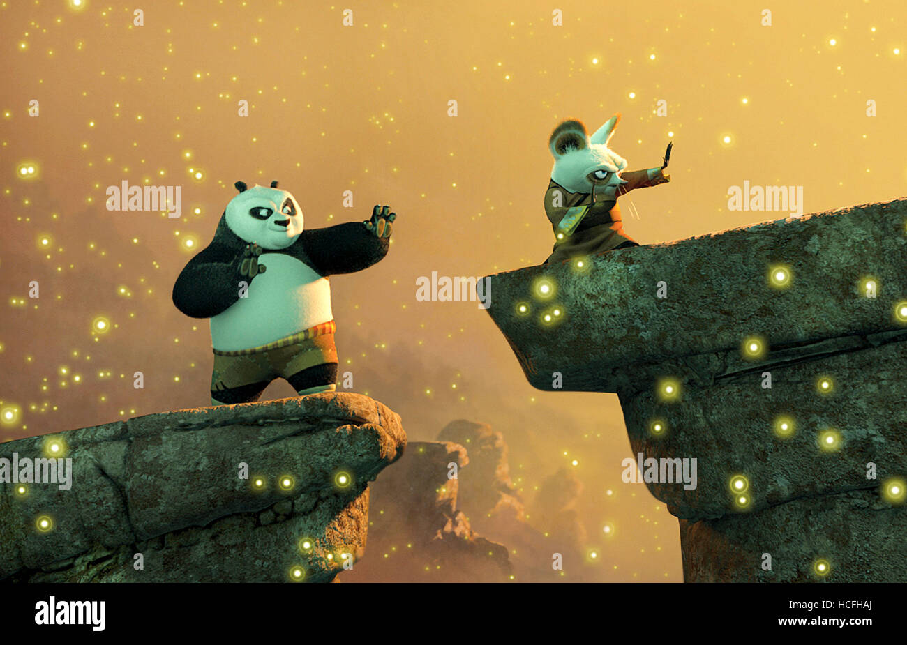 KUNG FU PANDA, Po the Panda (voice: Jack Black), Shifu (voice: Dustin ...