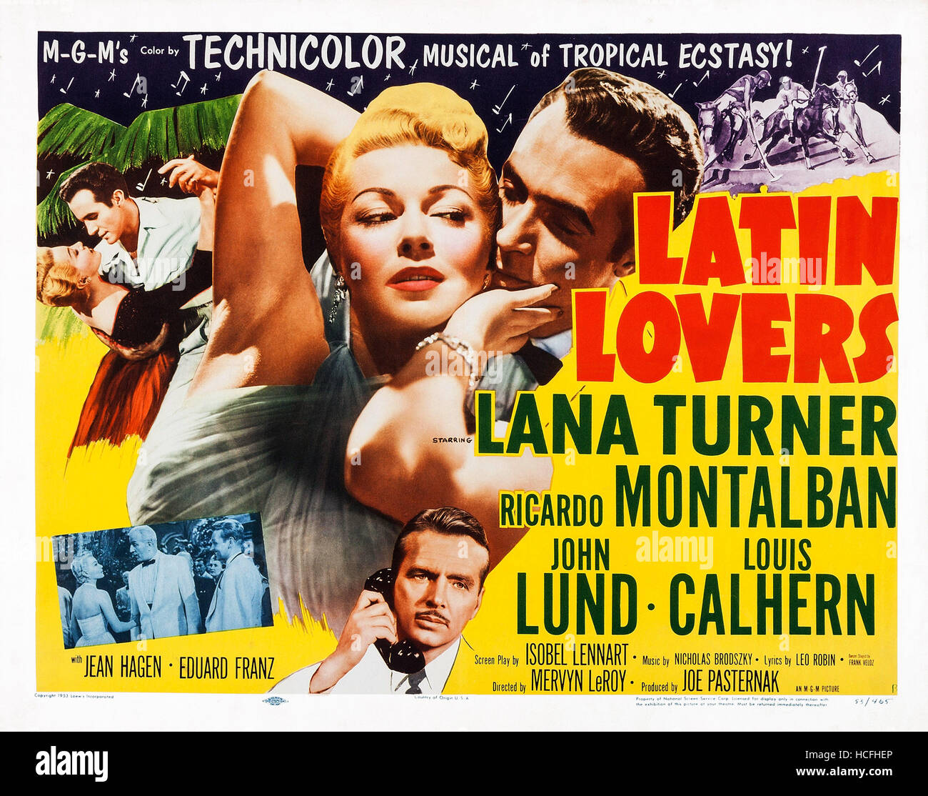 LATIN LOVERS, US poster art, top: Lana Turner, Ricardo Montalban ...