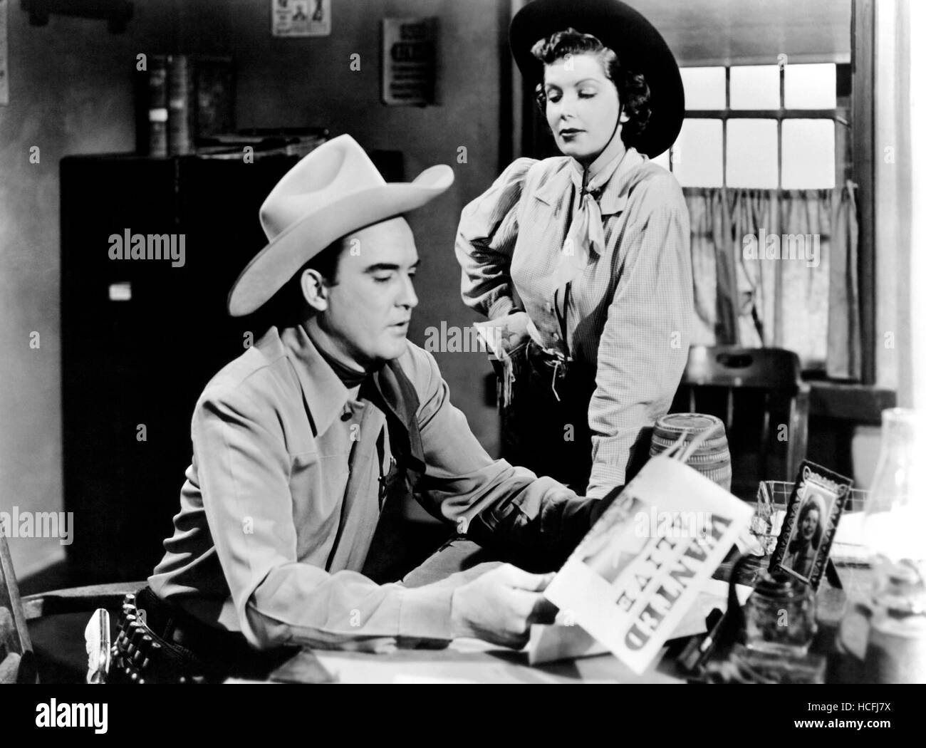 LAW OF THE PANHANDLE, from left: Riley Hill, Jane Adams, 1950 Stock ...