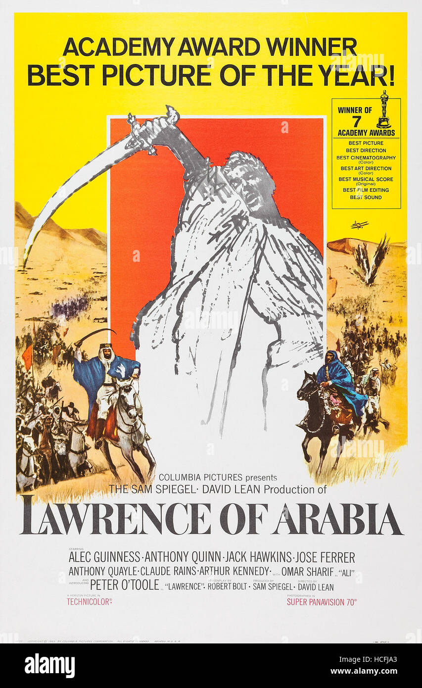 LAWRENCE OF ARABIA, poster art, 1962 Stock Photo - Alamy