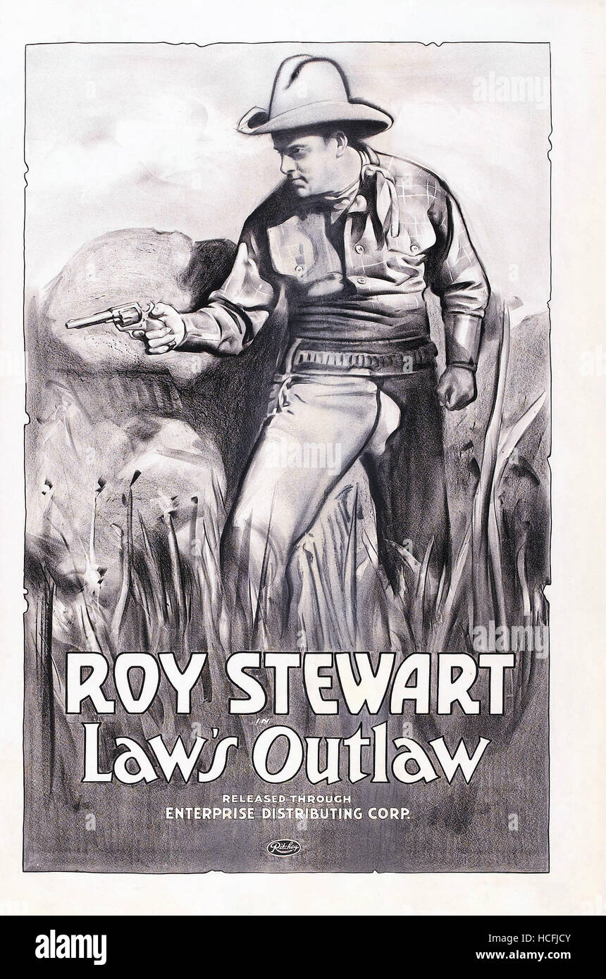 LAW'S OUTLAW, poster art, Roy Stewart, 1918 Stock Photo - Alamy