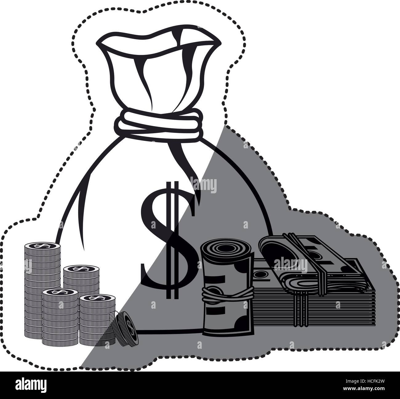Isolated money bag design Stock Vector Image & Art - Alamy