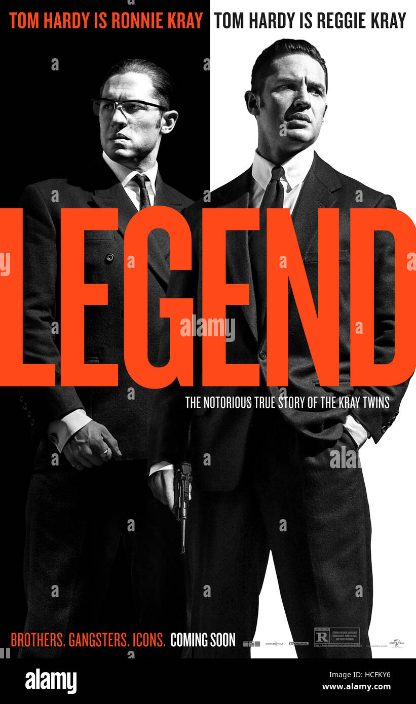 LEGEND, US advance poster, Tom Hardy, as Ronnie and Reggie Kray, 2015 ...