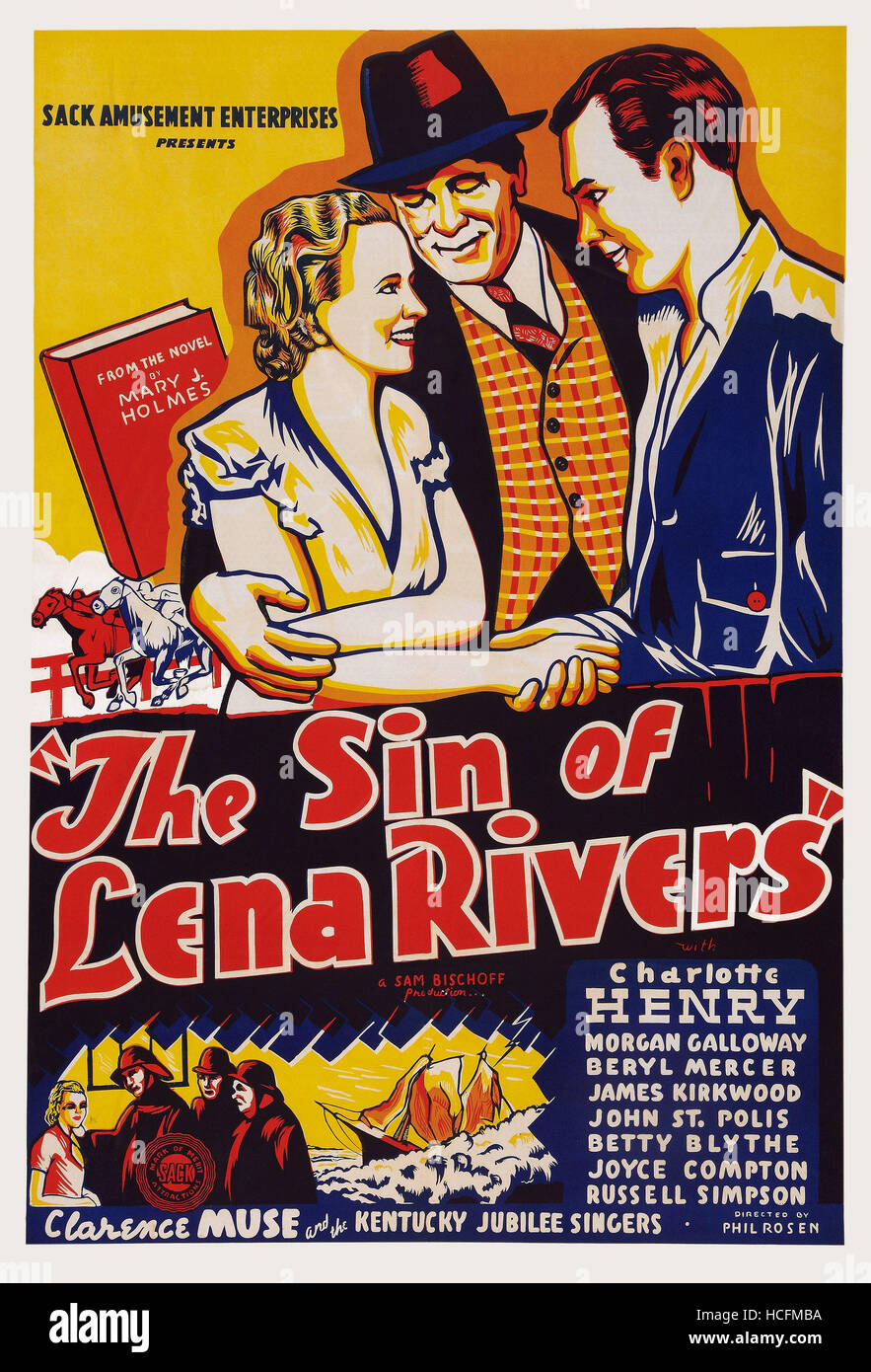 LENA RIVERS, (aka THE SIN OF LENA RIVERS, reissue title), US poster art ...