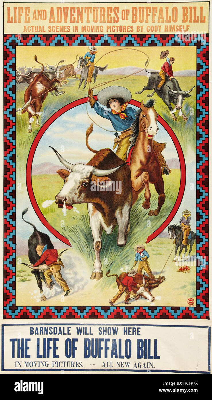 LIFE OF BUFFALO BILL, poster art, 1912 Stock Photo - Alamy