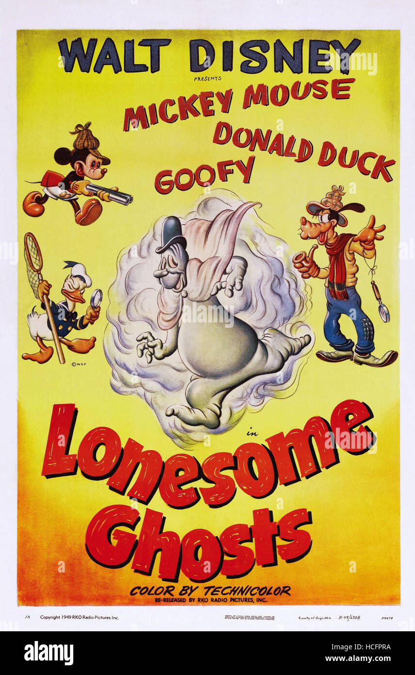 LONESOME GHOSTS, US poster, left from top: Mickey Mouse, Donald Duck ...