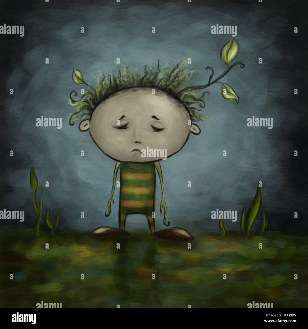 portrait of poor GM Joe who ate genetically modified food and began ...