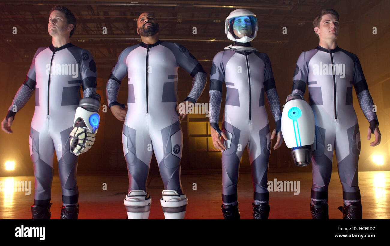 LAZER TEAM, from left: Burnie Burns, Colton Dunn, Gavin Free, Michael ...