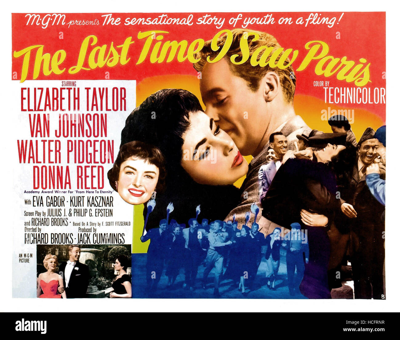 THE LAST TIME I SAW PARIS, Donna Reed, Elizabeth Taylor, Van Johnson ...