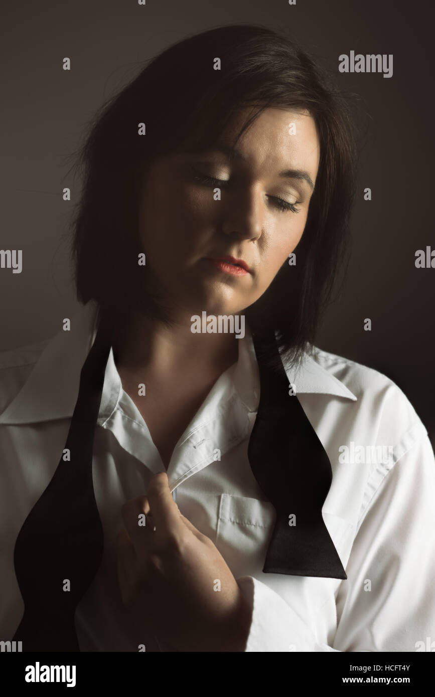 Untied black tie hi-res stock photography and images - Alamy