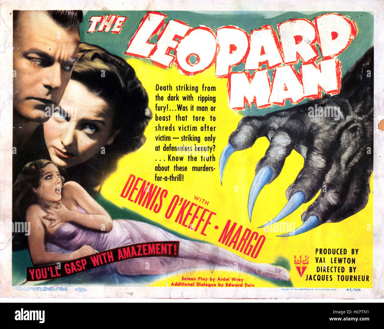 THE LEOPARD MAN, Dennis O'Keefe, Jean Brooks, Margo, (aka Margo Albert ...