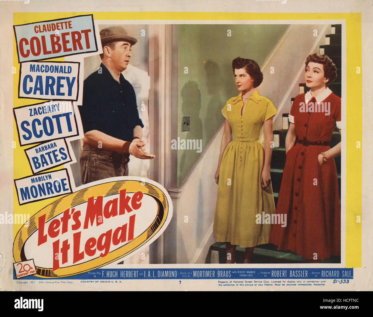 LET'S MAKE IT LEGAL, from left: Macdonald Carey, Barbara Bates ...