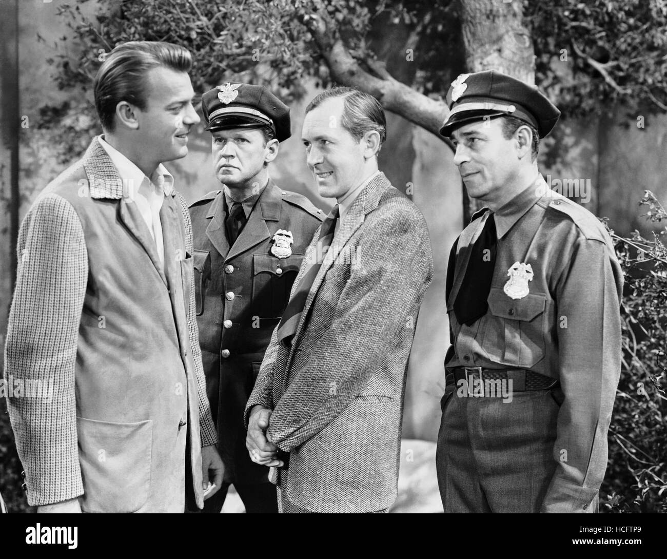 THE LEOPARD MAN, (foreground) Dennis O'Keefe, James Bell, 1943 Stock ...