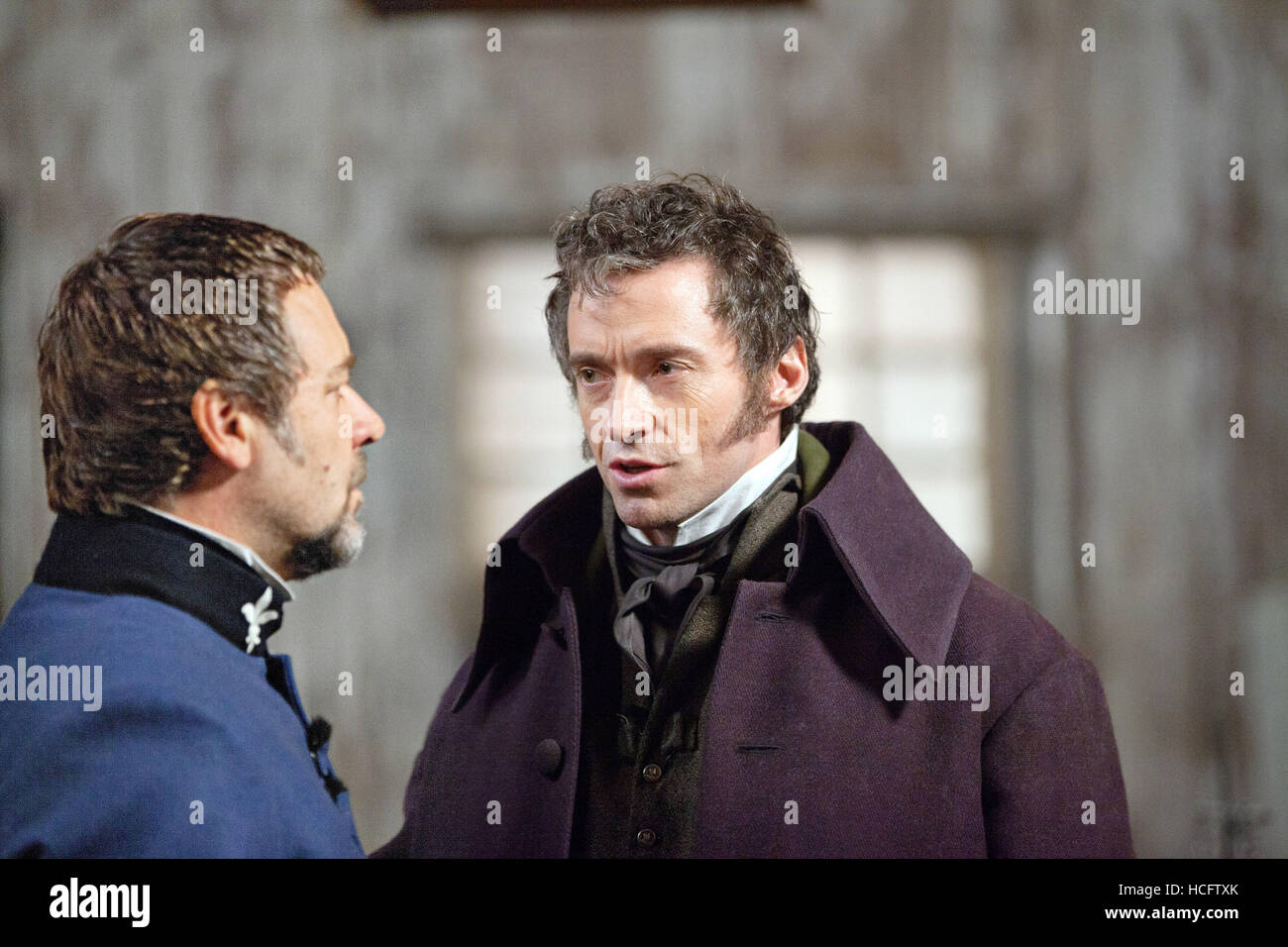 LES MISERABLES, from left: Russell Crowe, Hugh Jackman, 2012. ph ...