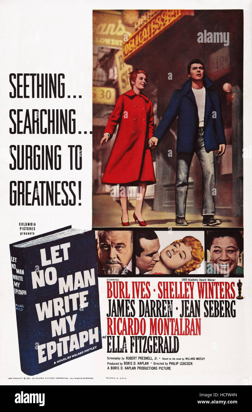 LET NO MAN WRITE MY EPITAPH, poster art, top l-r: Jean Seberg, James ...