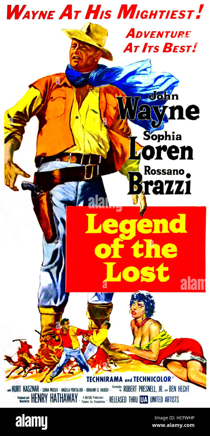 LEGEND OF THE LOST, John Wayne, Sophia Loren, 1957 Stock Photo - Alamy