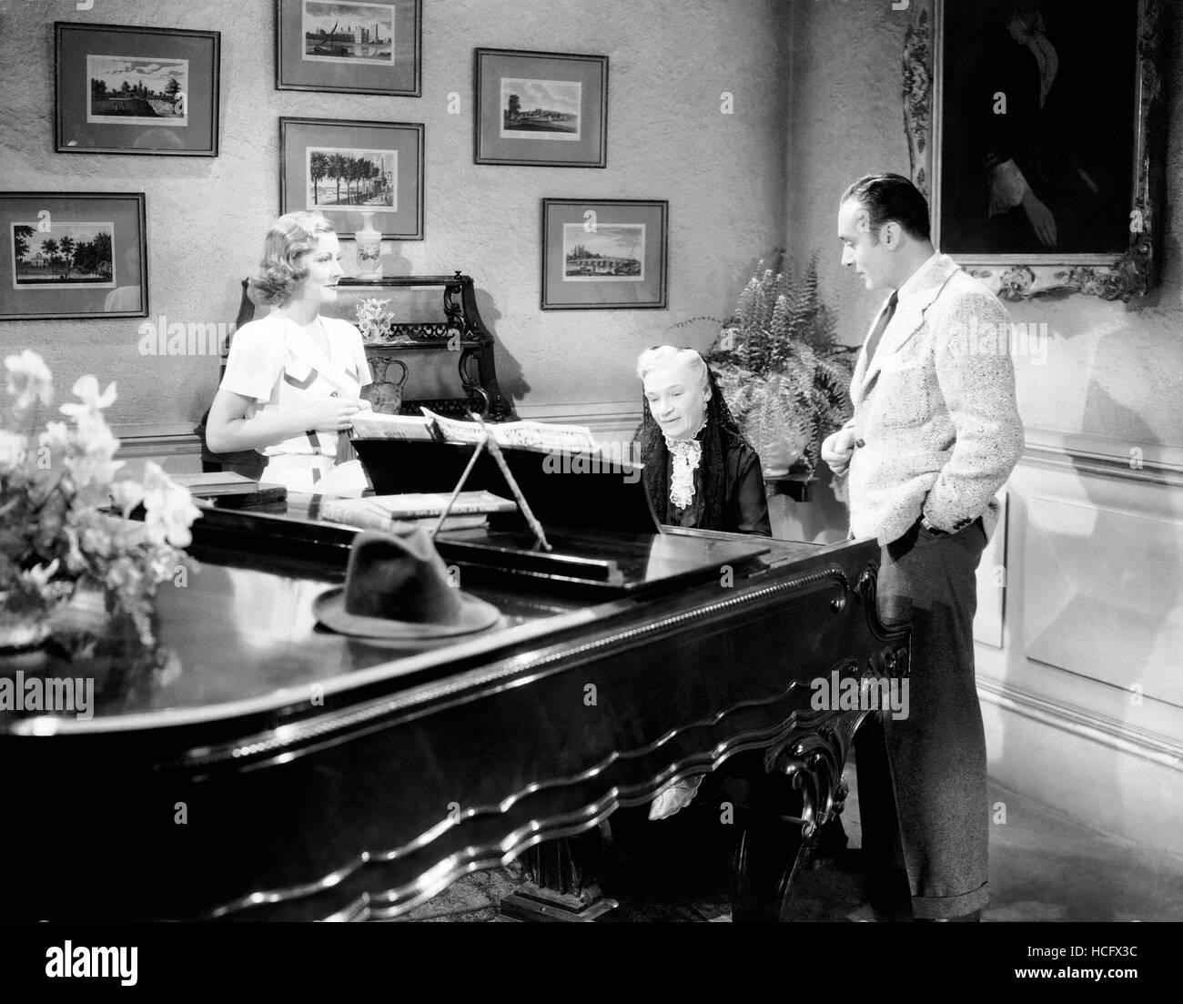 LOVE AFFAIR, from left: Irene Dunne, Maria Ouspenskaya, Charles Boyer ...