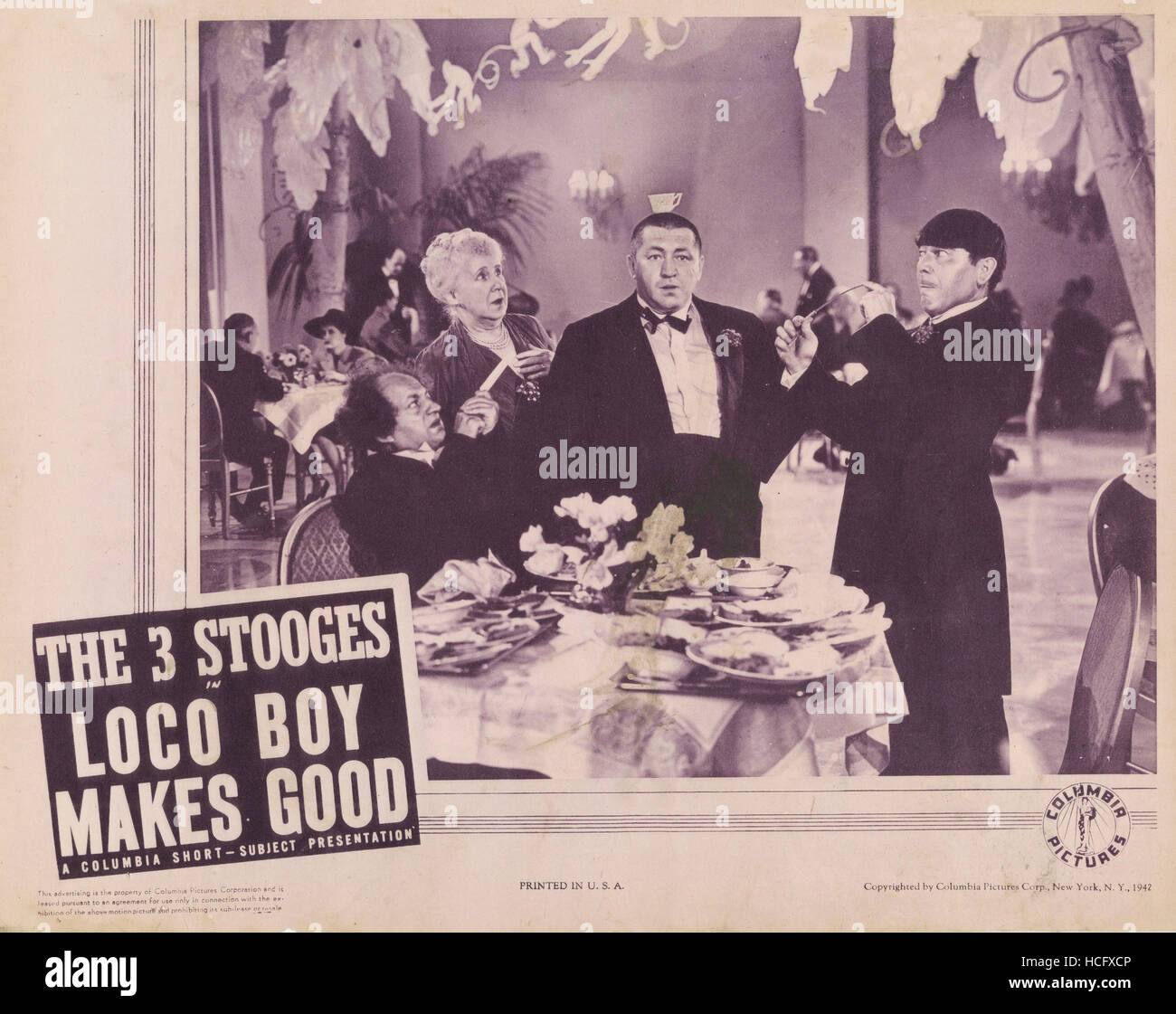 LOCO BOY MAKES GOOD, from left, Larry Fine, Frances Raymond, Curly ...