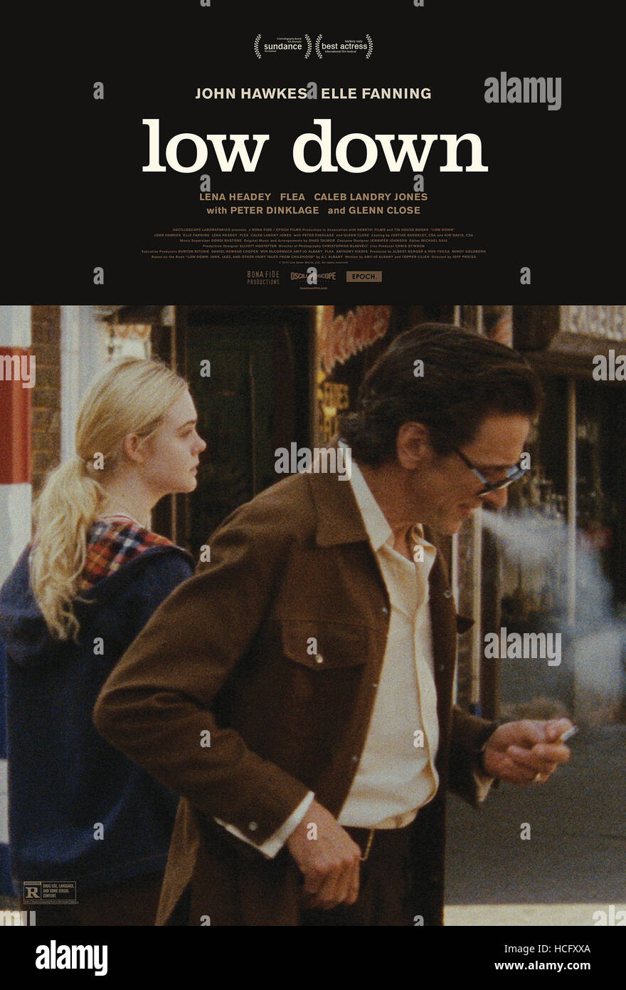 LOW DOWN, US poster, from left: Elle Fanning, John Hawkes, 2014 ...