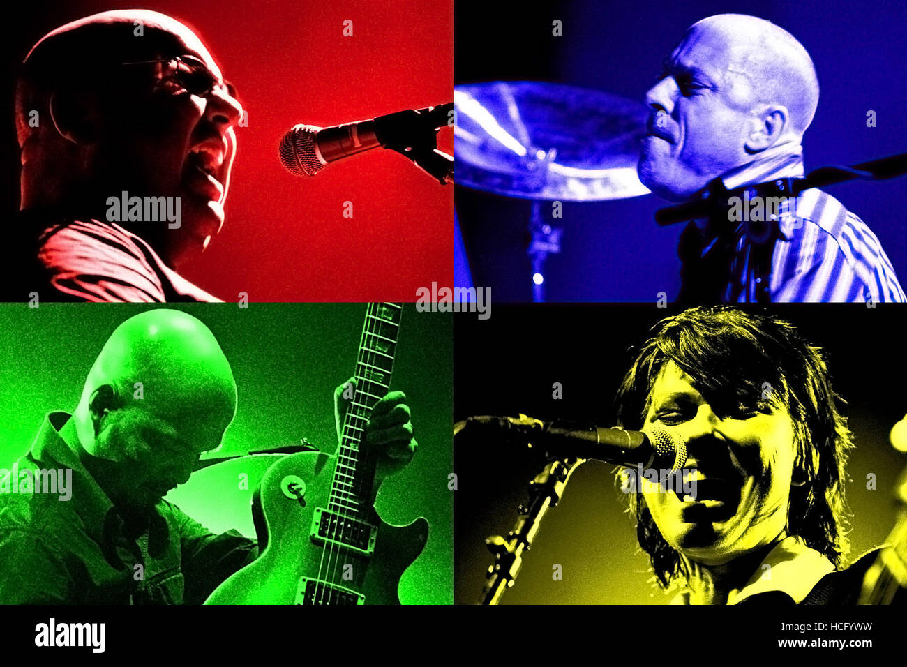 LOUDQUIETLOUD: A FILM ABOUT THE PIXIES, clockwise from top left: Frank ...