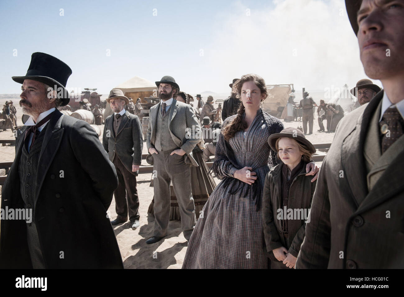 THE LONE RANGER, Ruth Wilson (right of center), Bryant Prince (boy ...