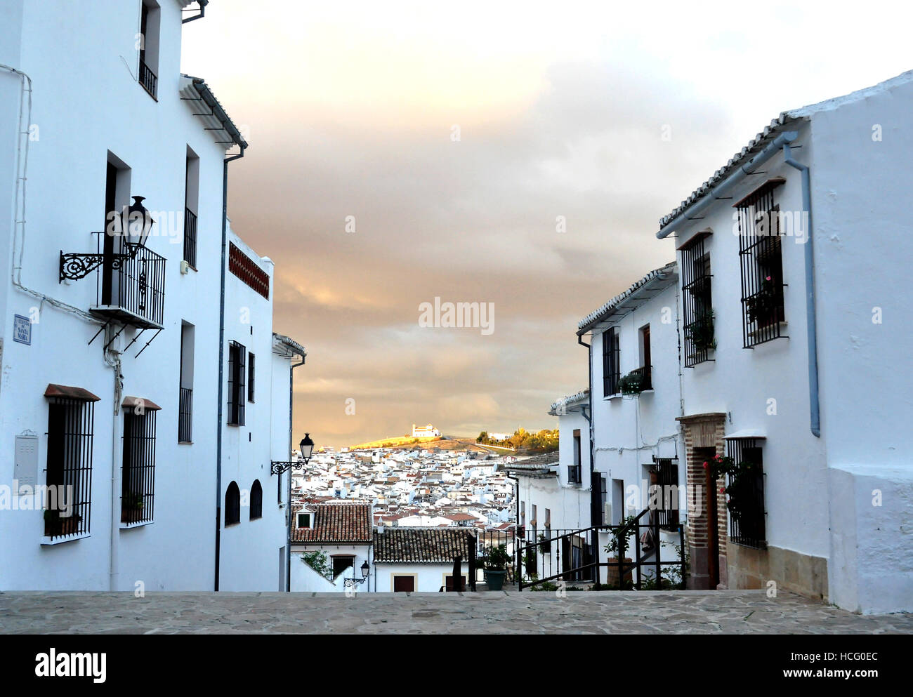 old baroque village of southern Spain, Antequera Stock Photo - Alamy