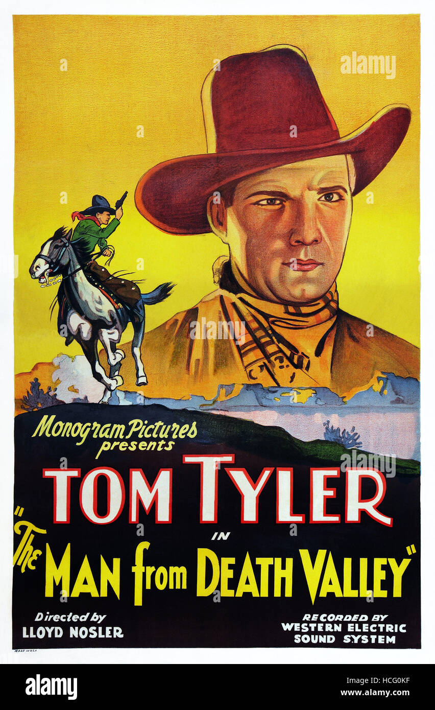 THE MAN FROM DEATH VALLEY, US poster art, Tom Tyler, 1931 Stock Photo ...