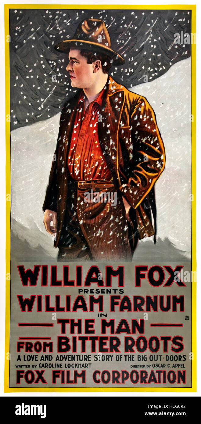 THE MAN FROM BITTER ROOTS, US poster, William Farnum, 1916, TM and ...