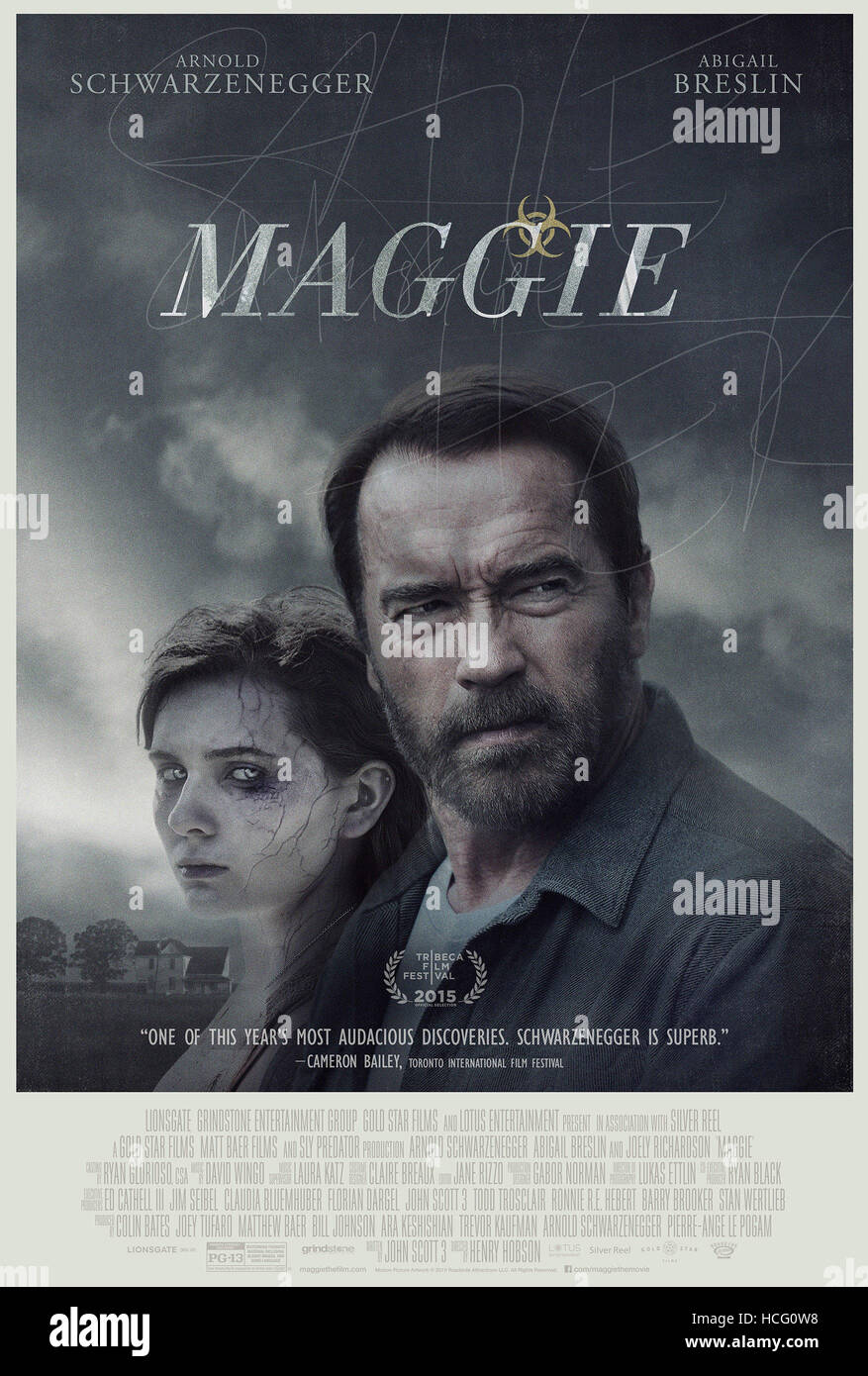MAGGIE, US poster, from left: Arnold Schwarzenegger, Abigail Breslin ...