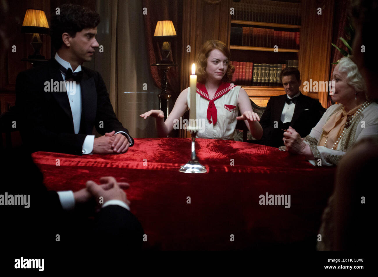 MAGIC IN THE MOONLIGHT, from left: Hamish Linklater, Emma Stone, Colin ...