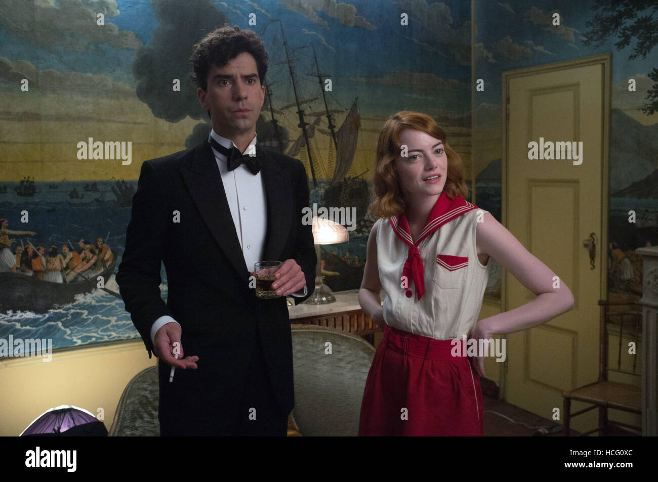 MAGIC IN THE MOONLIGHT, from left: Hamish Linklater, Emma Stone, 2014 ...