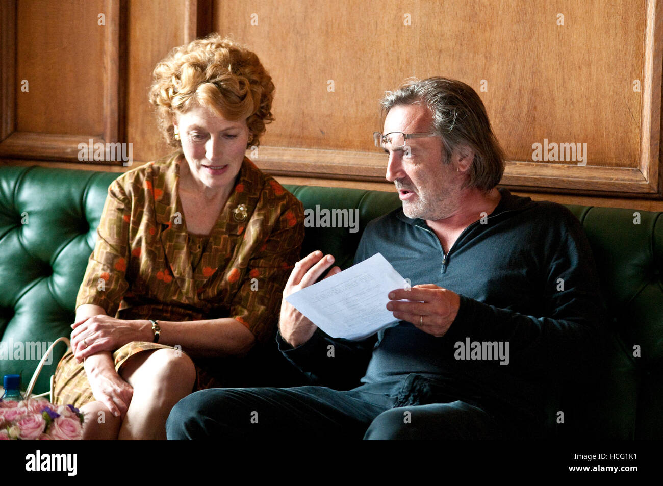 MADE IN DAGENHAM, from left: Geraldine James, director Nigel Cole, on ...